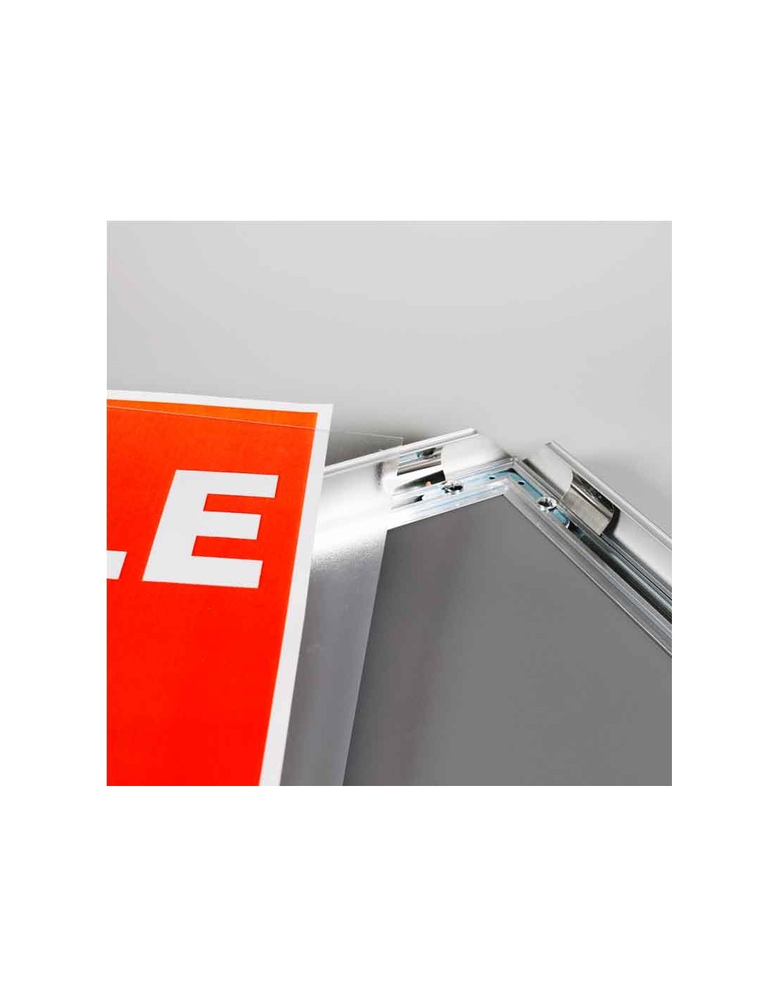 Cadre Argent Aluminium économique pour Poster para Δ Frontal abatible Δ