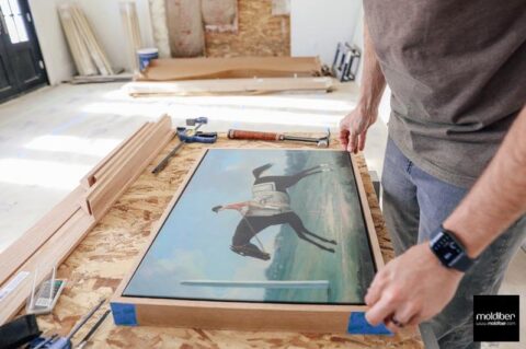 【Cómo colocar un lienzo en un marco paso a paso ️】