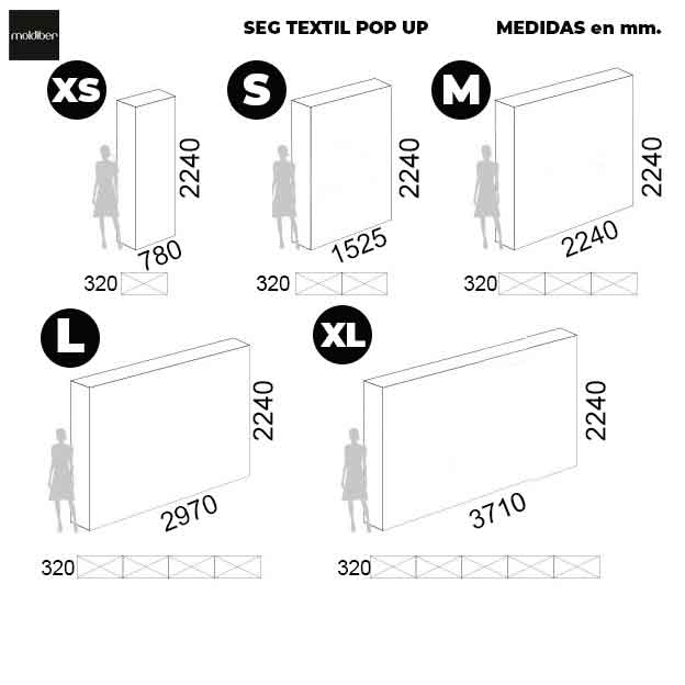 Pop Up publicitario de Calidad Premium | Textil Tensado con silicona
