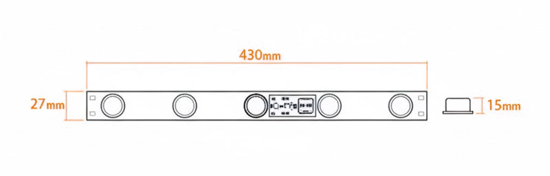 Tira LED rígida 43 cm 24V blanco 6500K modelo Camelo